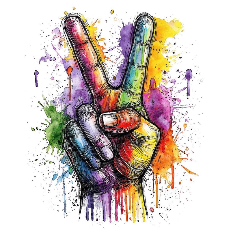 Neon Peace Sign - Etsy