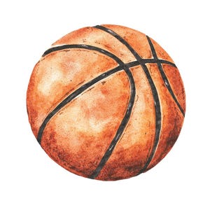 Basketball PNG Clipart, 12x Watercolor Basketball Clip Art Set ...