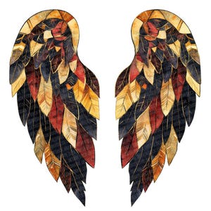 12x Watercolor Tribal Wings PNG Clipart, Angel Wings PNG, Feather Clip ...