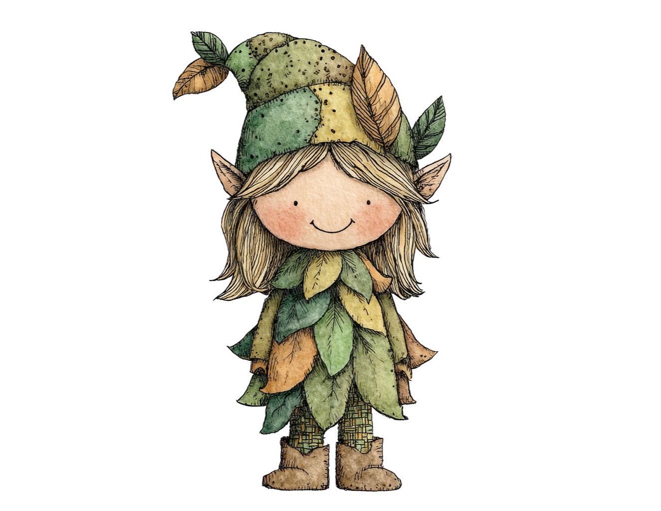 Playful Forest Elf PNG Clipart, 12x Woodland Elf Clip Art Set ...