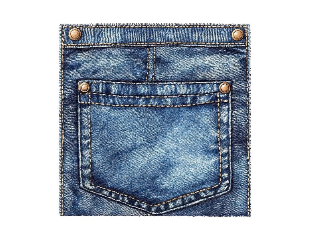 Denim Tag PNG Clipart, 12x Vintage Jean Patch Clip Art Set, Printable ...