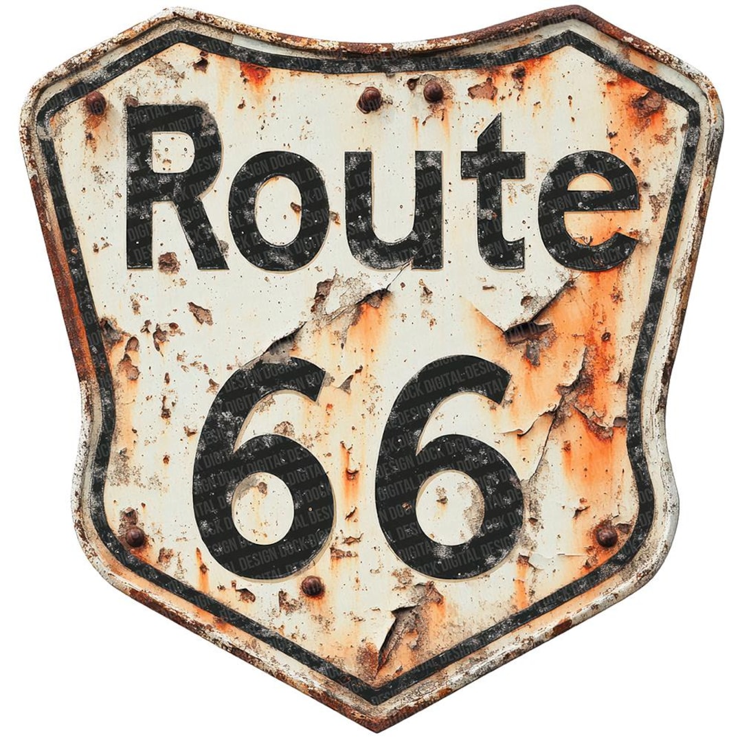 Route 66 Road Sign PNG Clip Art, 12x Vintage Highway Sign Clipart PNG ...