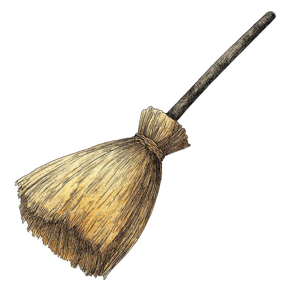 Witch Broom Clipart, 12x Halloween PNG Images, Broomstick Watercolor ...
