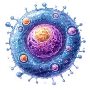 12x Science Cell Clipart, Watercolor Biology Art, Science Art ...