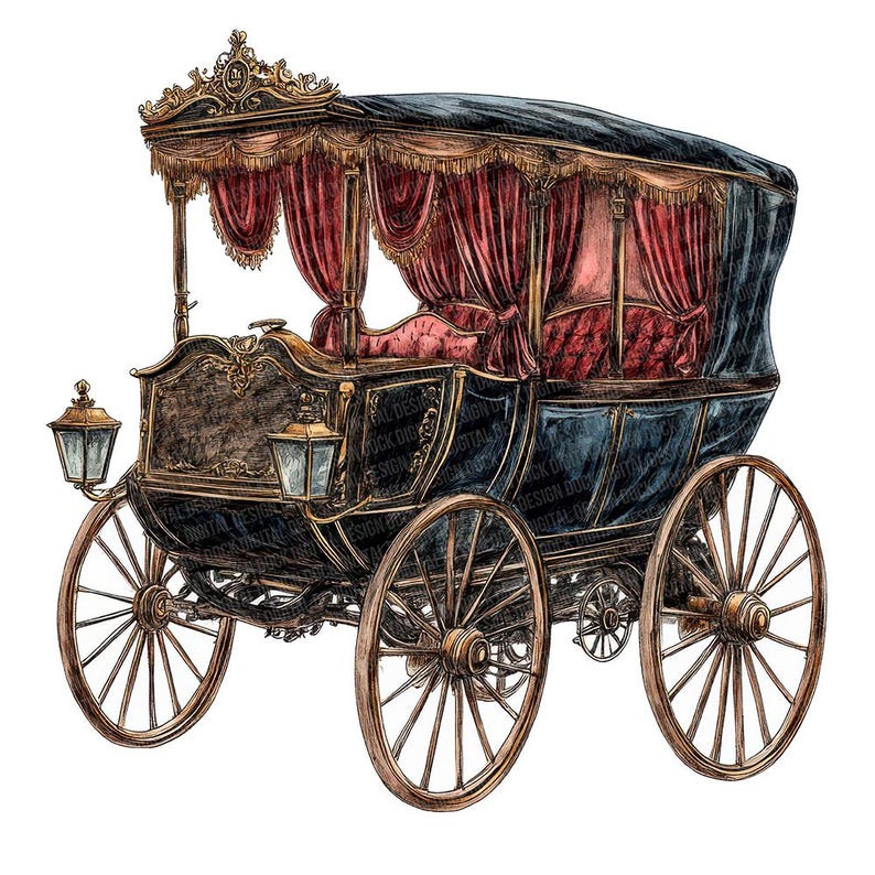 Victorian Horse Drawn Carriage PNG Clipart, 12x Antique Carriage Clip ...