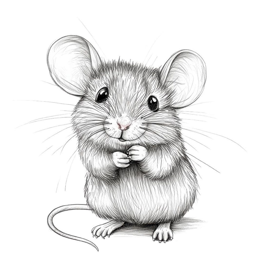 Mouse Sketch PNG Clipart, 12x Intricate Cute Mouse Illustrations ...