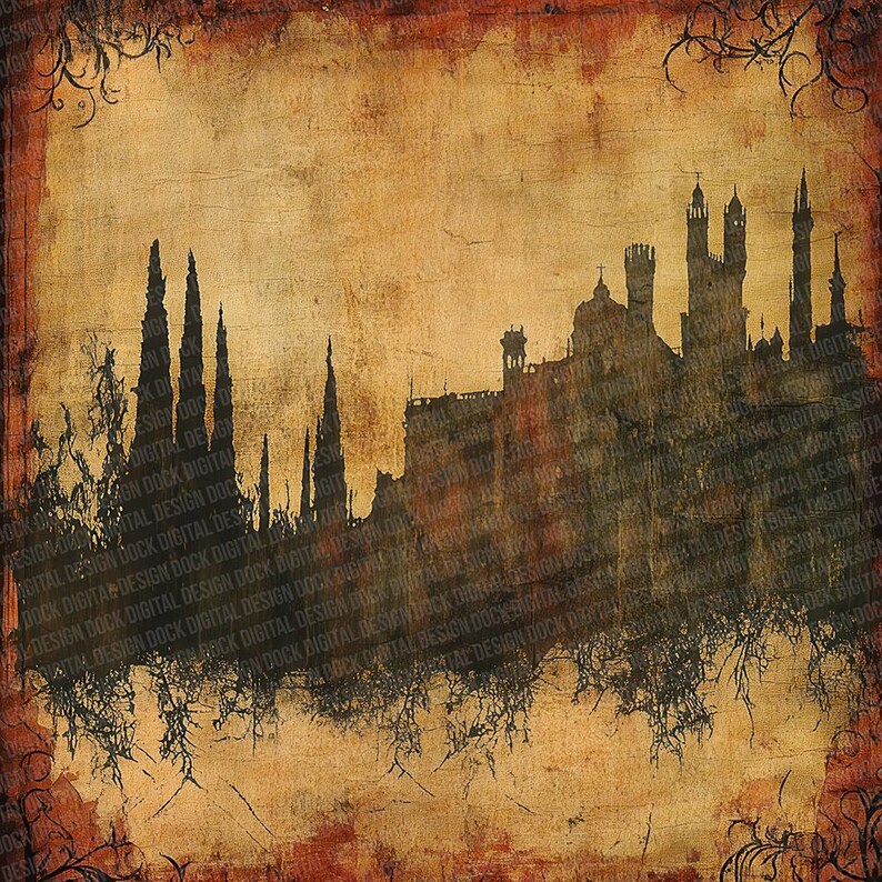 12x Distressed Italy Digital Paper Pack Junk Journal Paper Vintage Rome ...