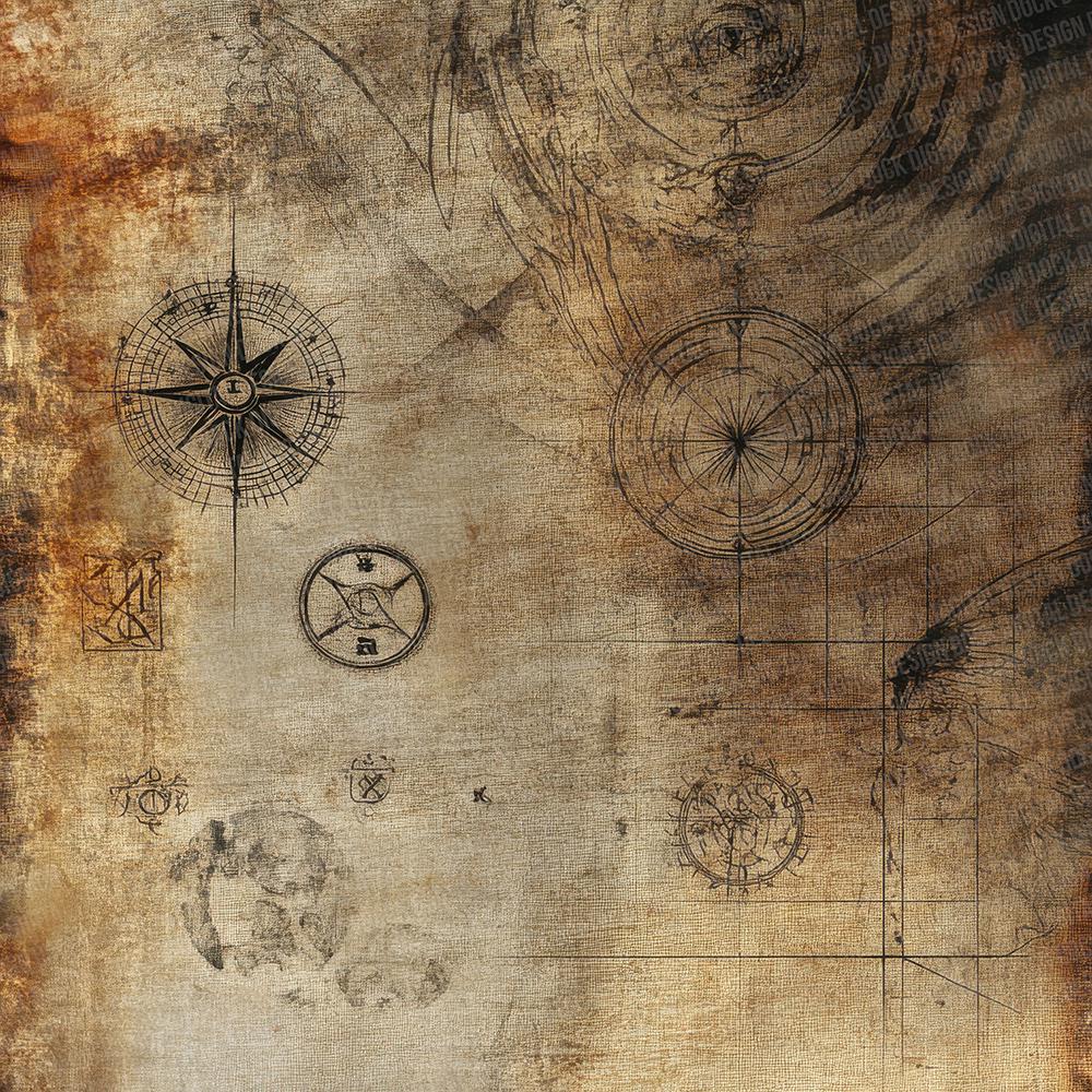 12x Faded Tarot Symbols Junk Journal Paper, Mystical Digital Paper Pack ...