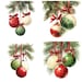 Christmas Baubles PNG Clipart, 12x Hanging Ornaments Clip Art Set ...