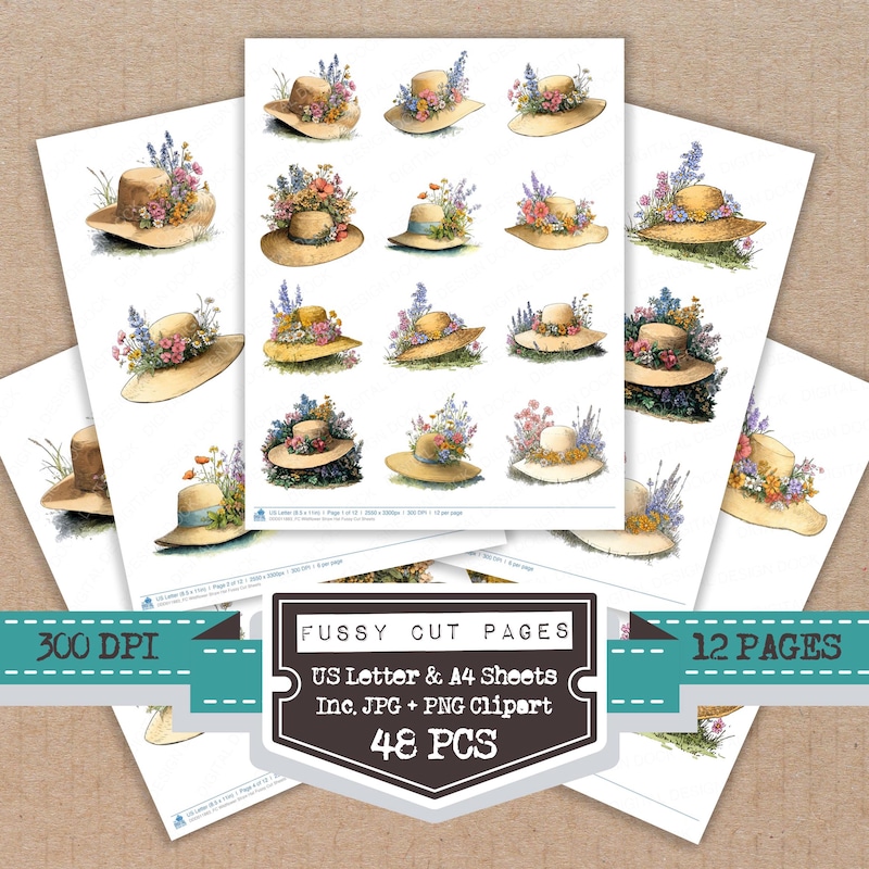 Straw Page Templates - Etsy