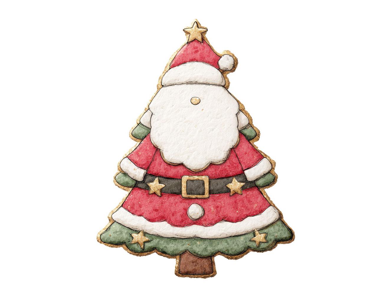 Santa Christmas Tree PNG Clipart, 12x Santa Tree Clip Art Set ...