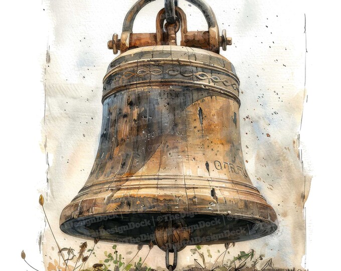 130 Bell Designs, Clipart PNG, Vintage Bells, Realistic Bells, Fine ...