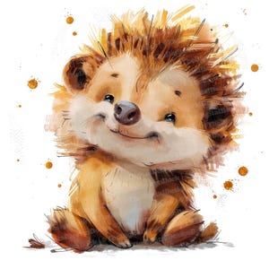 12 Nursery Cute Animal Clipart, Watercolor Animal Babies Clipart ...