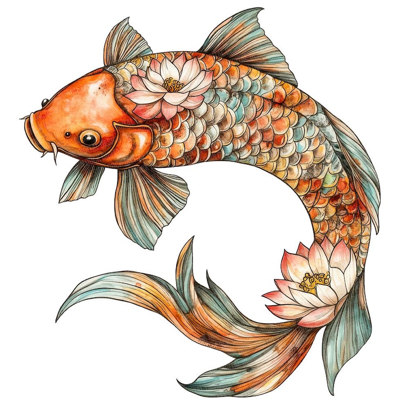 Koi Fish Art - Etsy