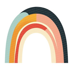 12x Modern Rainbow PNG Clipart, Watercolor Pastel Rainbow Clip Art ...