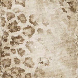 12x Distressed Leopard Print Junk Journal Paper, Vintage Animal Print ...