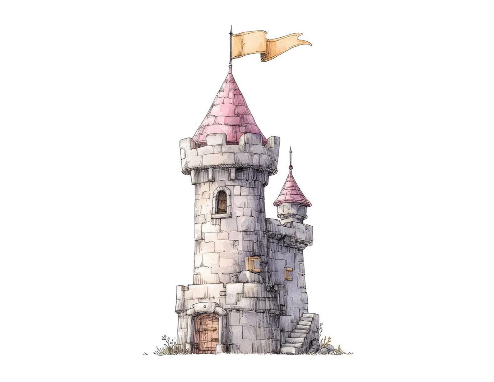 Princess Tower PNG Clipart, 12x Fairytale Castle Tower Art Set ...