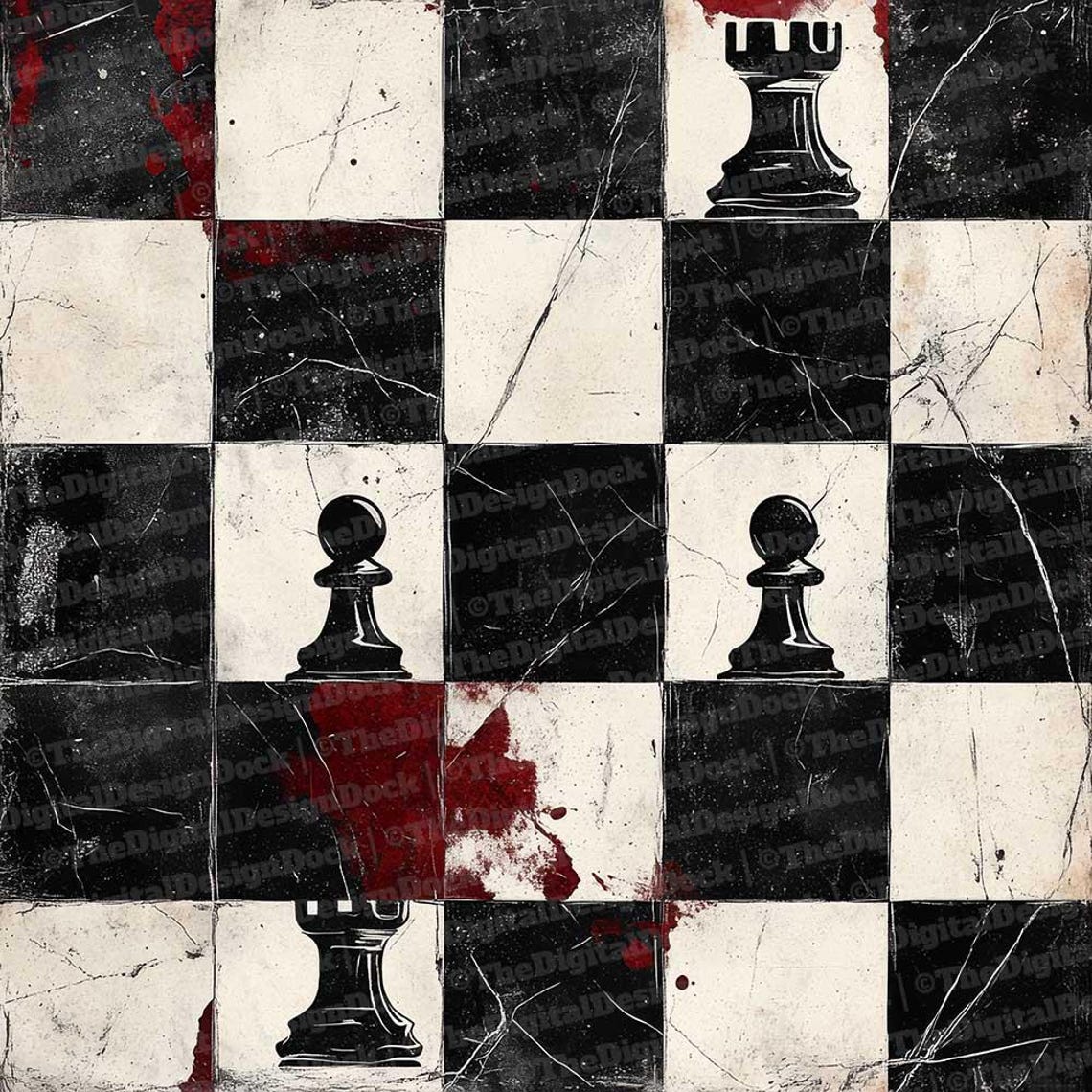 12x Grunge Chess Junk Journal Paper, Vintage Game Digital Paper Pack ...