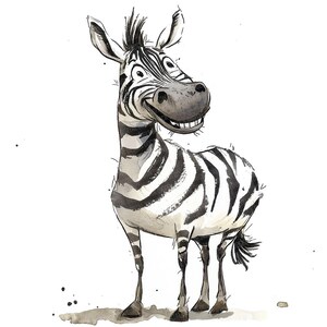 Silly Zebra PNG Clipart, 12x Funny Zebra Clip Art Set, Printable Zoo ...