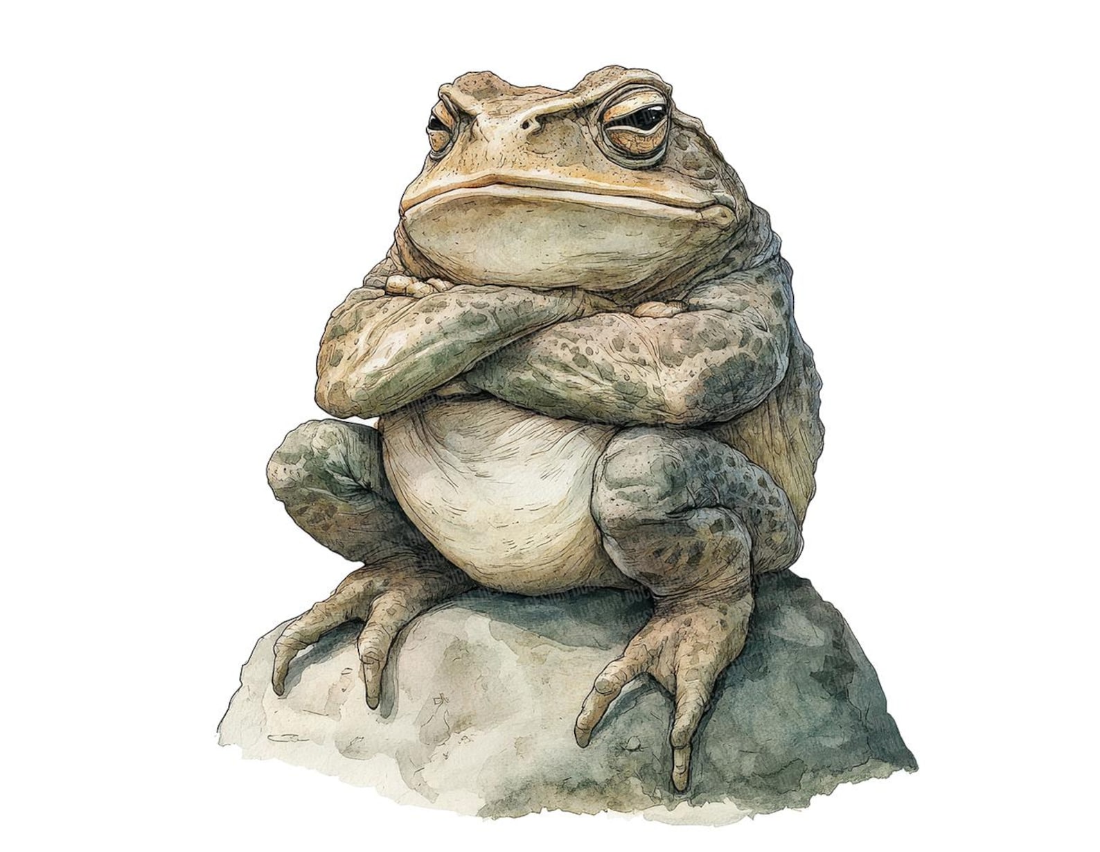 Grumpy Toad PNG Clipart, 12x Angry Frog Clip Art Set, Printable ...