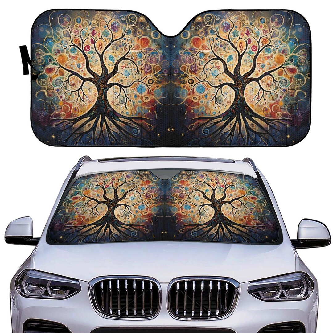 Tree of Life Auto Sun Shade Car Shade for Vehicle Windscreen Shield Sun ...