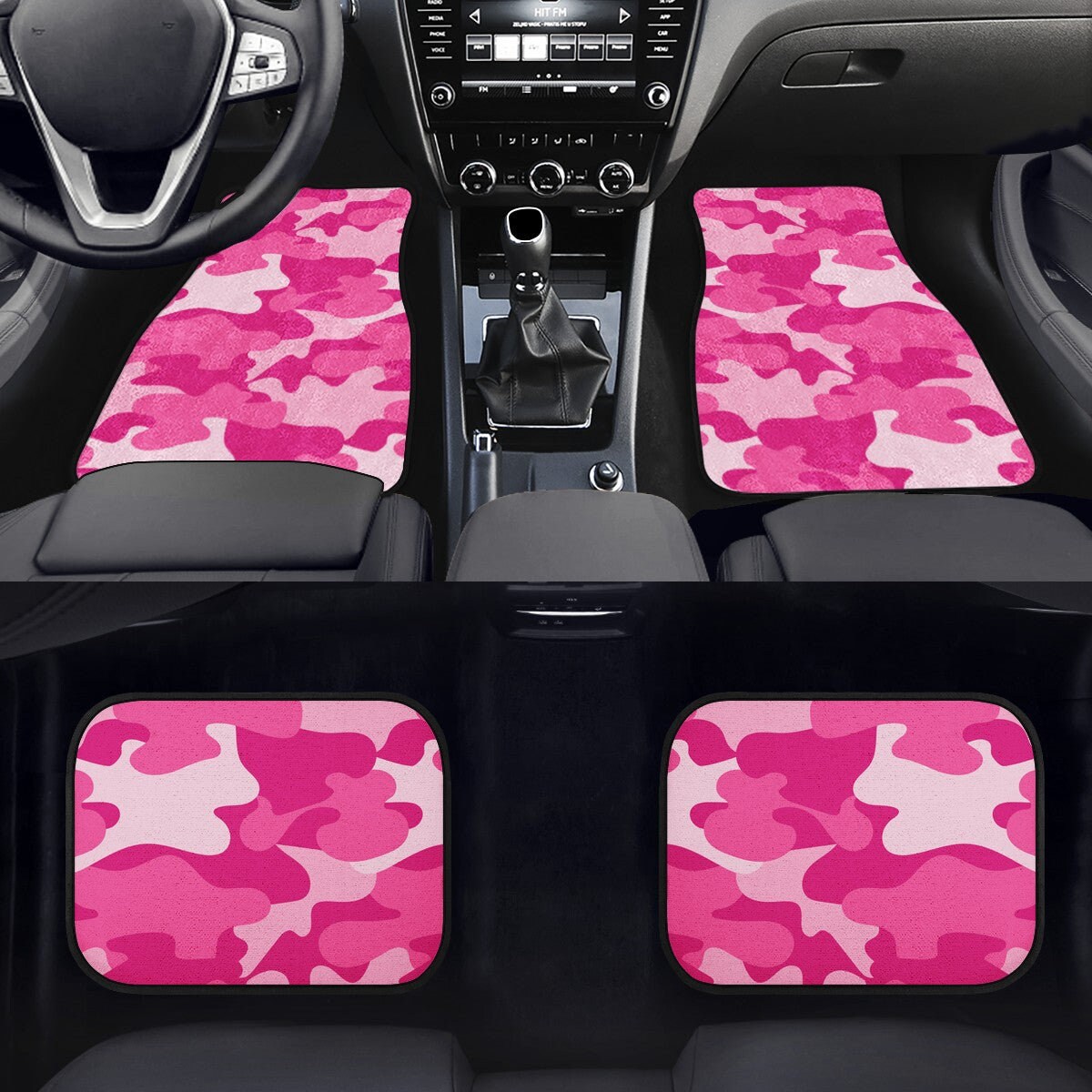 Pink Camo Car Mats Set of 2 or 4 Car Floor Mats for Women Car ...