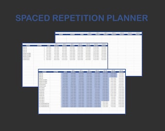 Spaced Repetition Revision Planner DIGITAL PRINTOUT - Etsy
