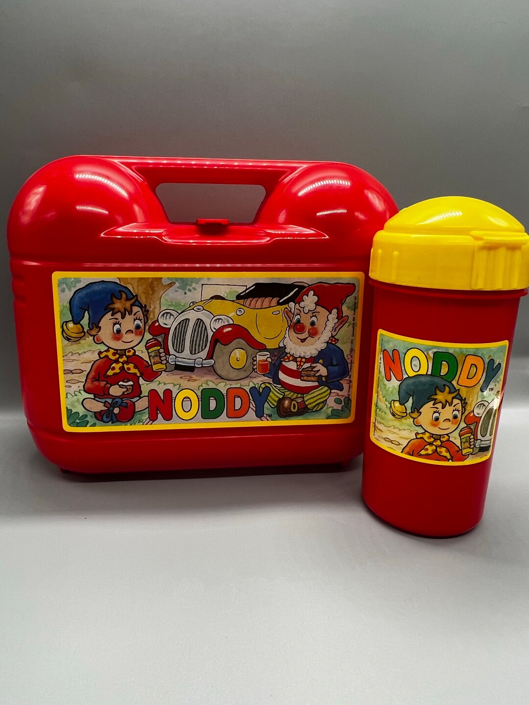 Vintage 1990's Enid Blyton's Noddy Red Lunchbox With Water Bottle - Etsy