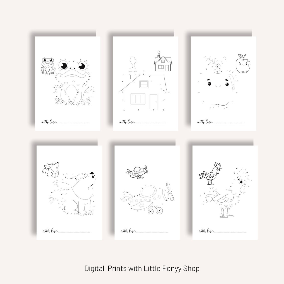 Dot to Dot Printable Book for Kids Learning Games Children Worksheet ...