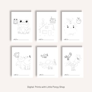 Dot to Dot Printable Book for Kids Learning Games Children - Etsy