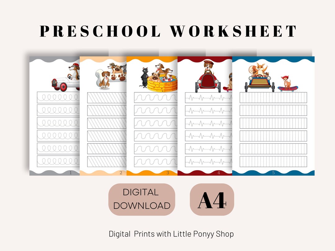 Line Worksheet for Kids Motor Skill Development Preschool ...