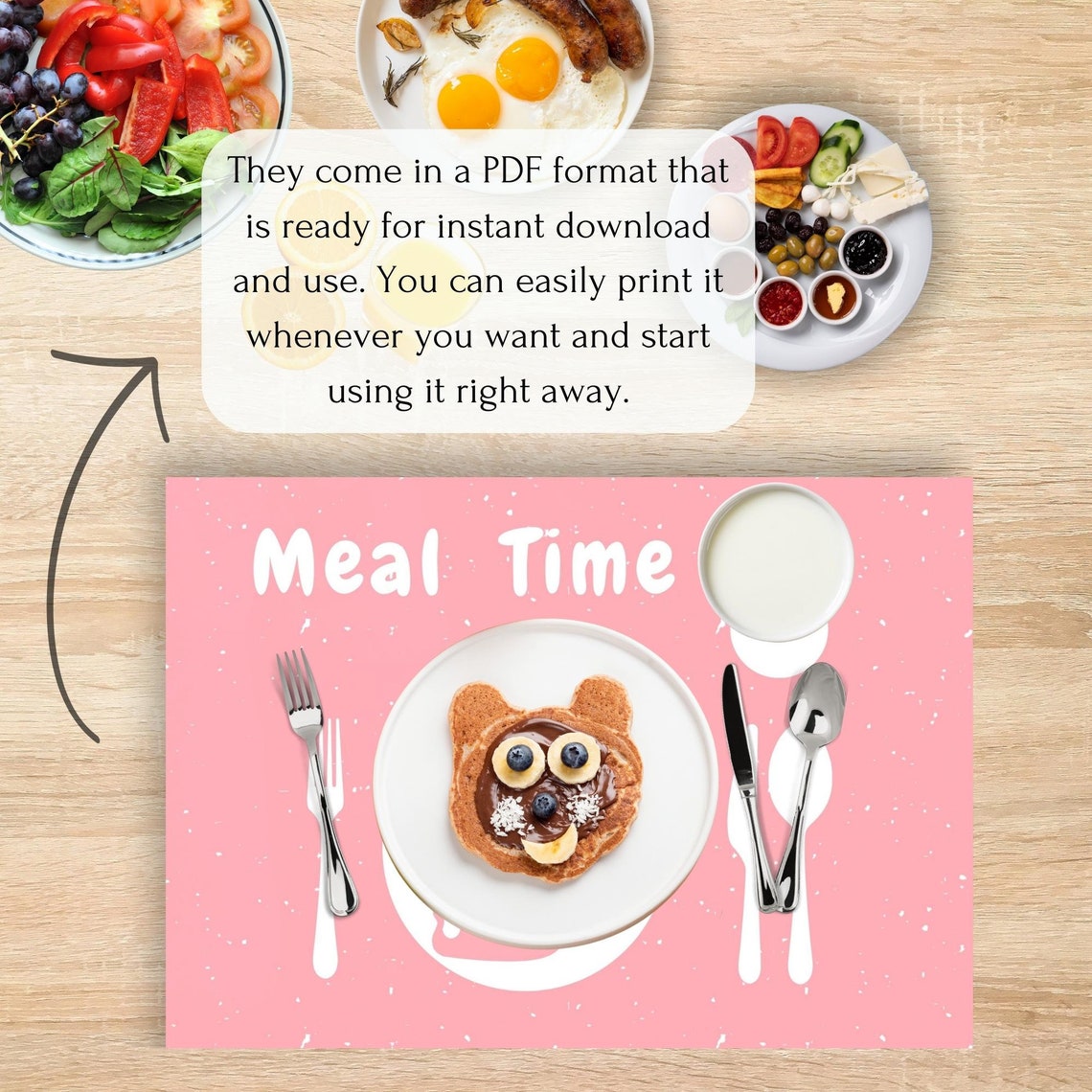 Weekly Printable Placemat , Picky Eaters , Kids Dinner Table ...