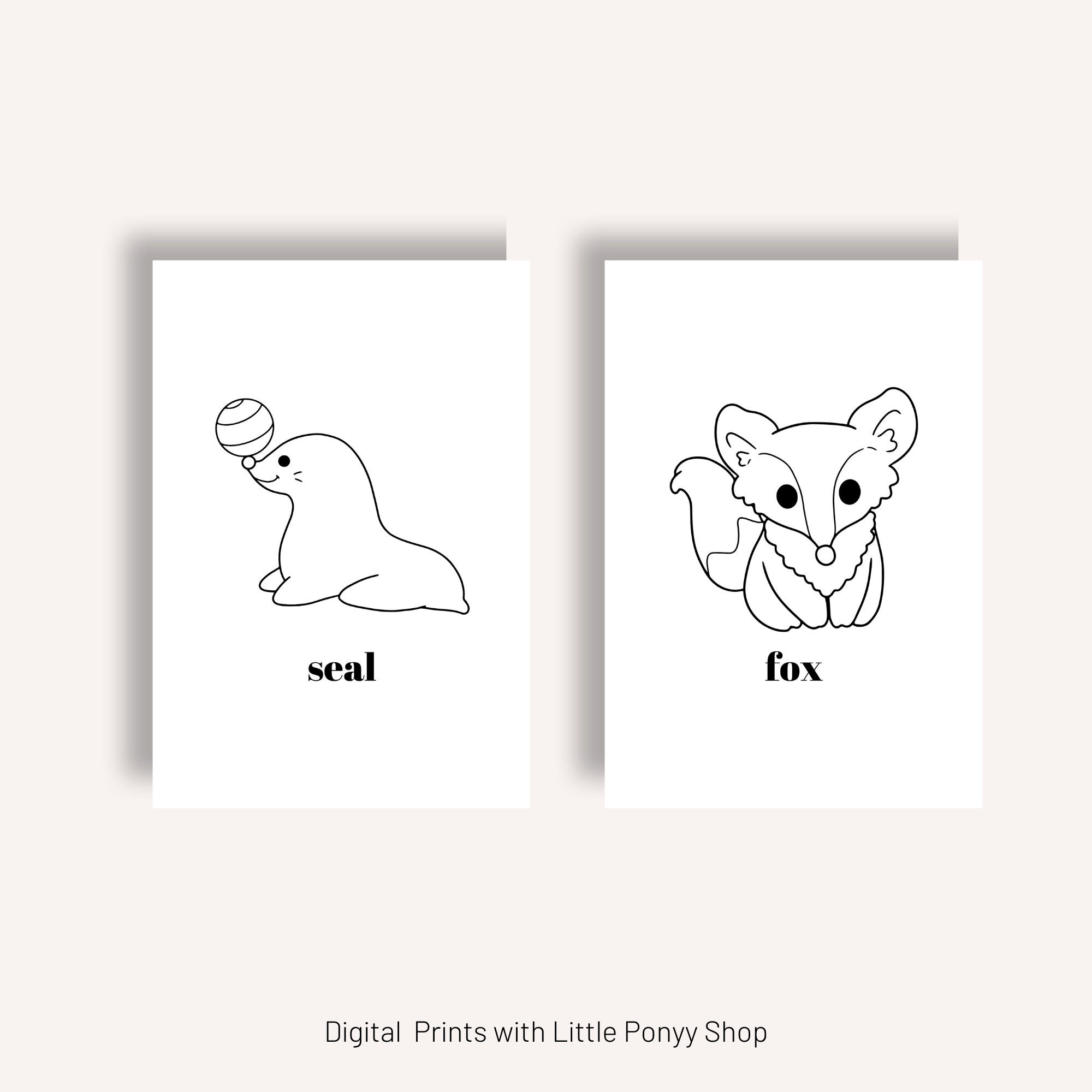 Baby's First Animal Coloring Book Educational Coloring Book Baby Shower ...