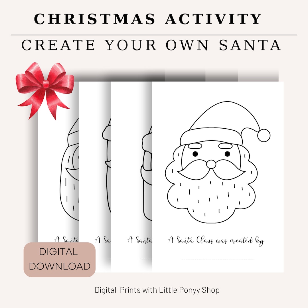 Christmas Activity Create Your Own Santa Preschool Christmas Activities ...