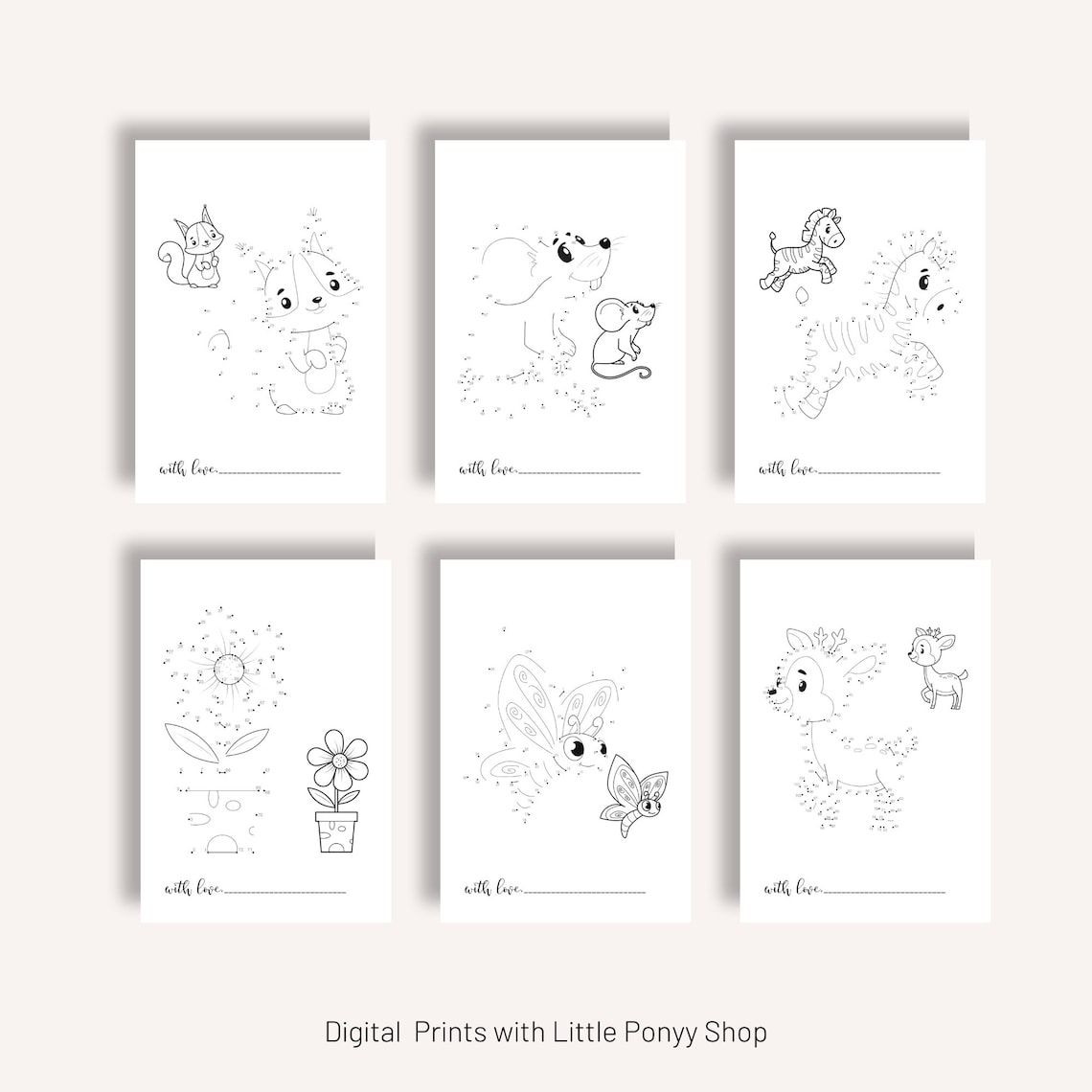 Dot to Dot Printable Book for Kids Learning Games Children Worksheet ...