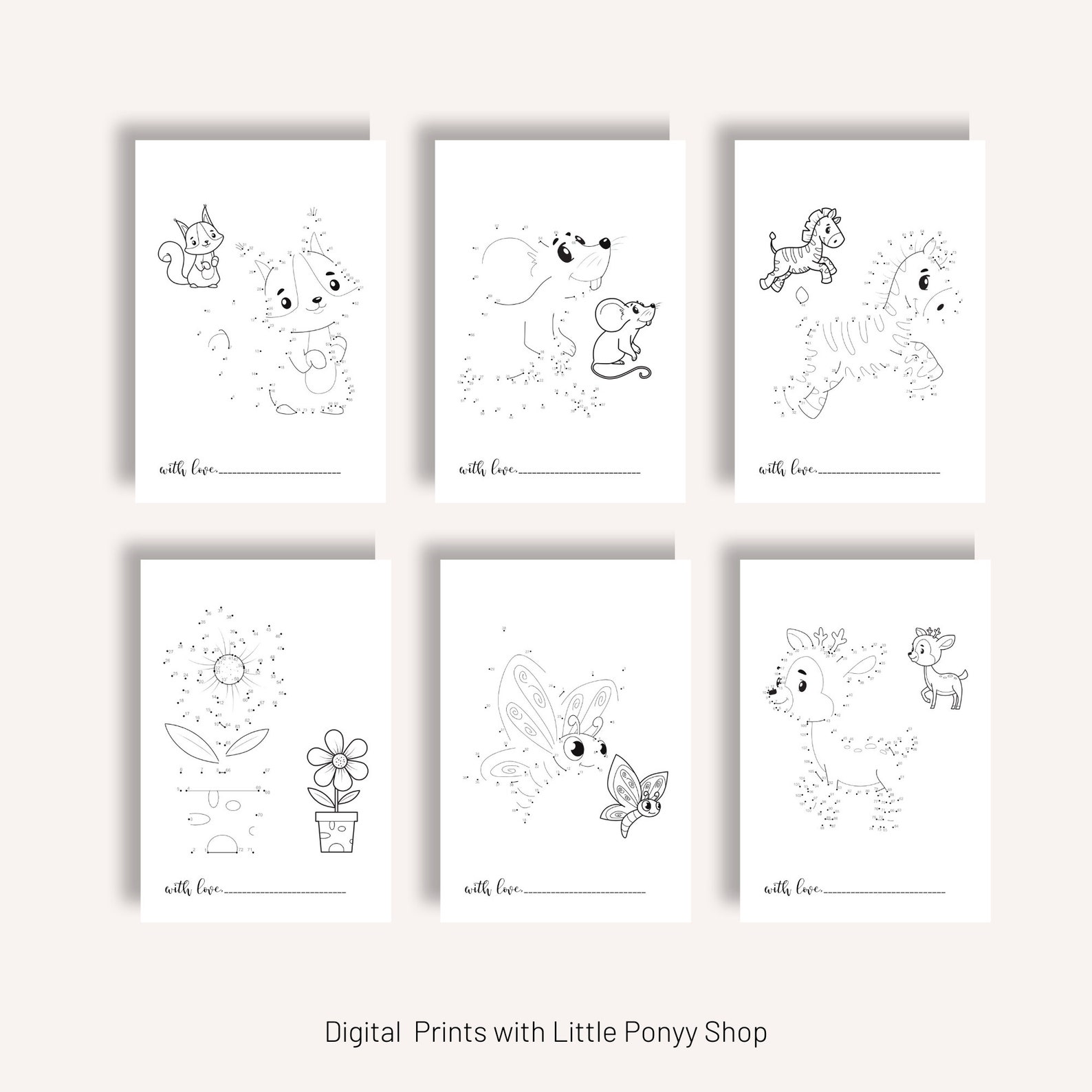 Dot to Dot Printable Book for Kids Learning Games Children Worksheet ...