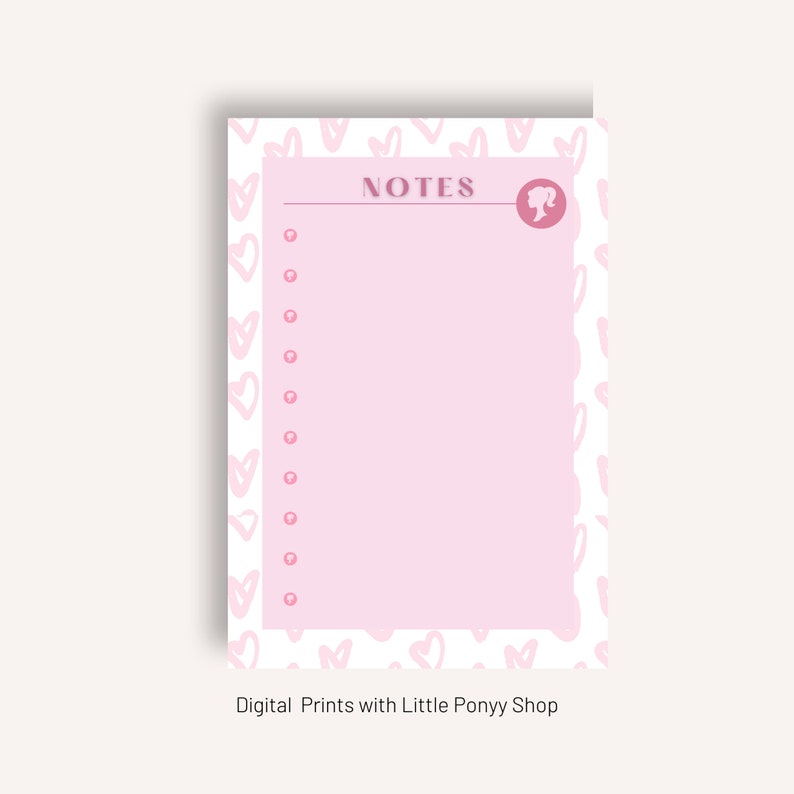 Barbie Themed Printable Kids Weekly Schedule - Weekly Planner for Home ...