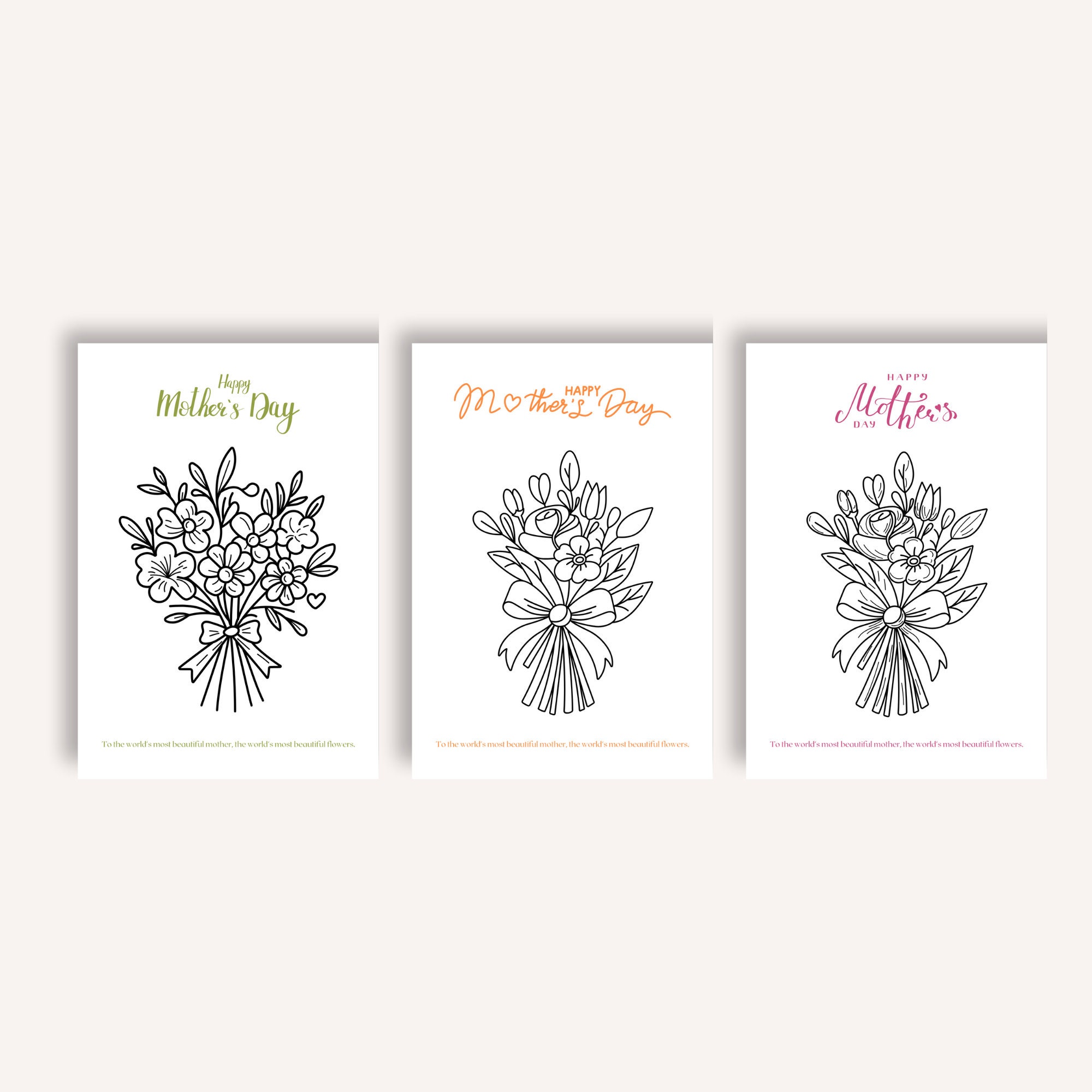 Mother's Day Printable Gift ,coloring Mother's Day Keepsake, Love You ...