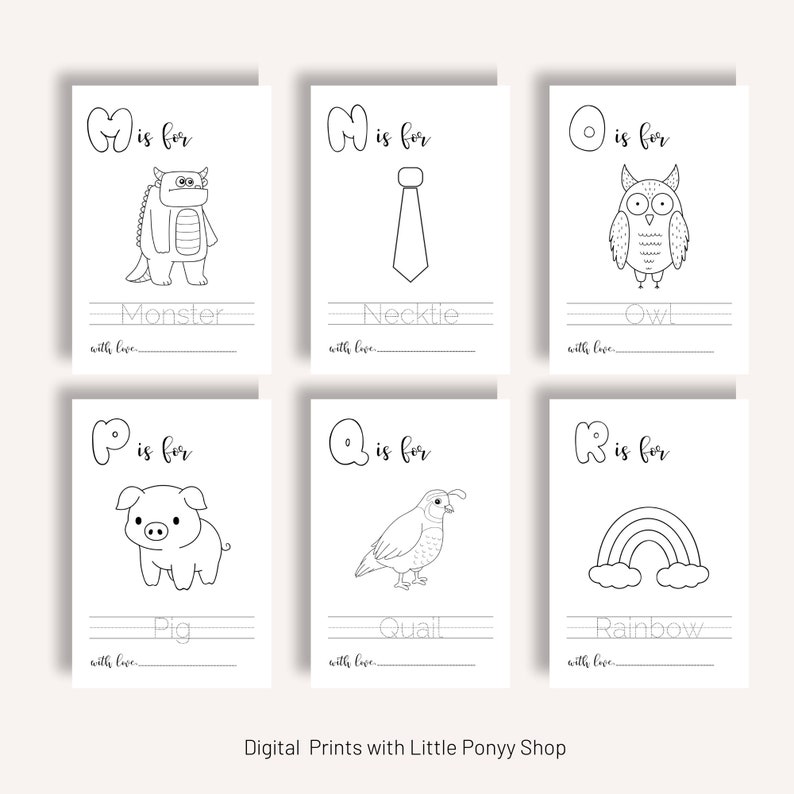 Editable ABC Book Baby Shower Game Sun Alphabet Coloring Book Baby's ...