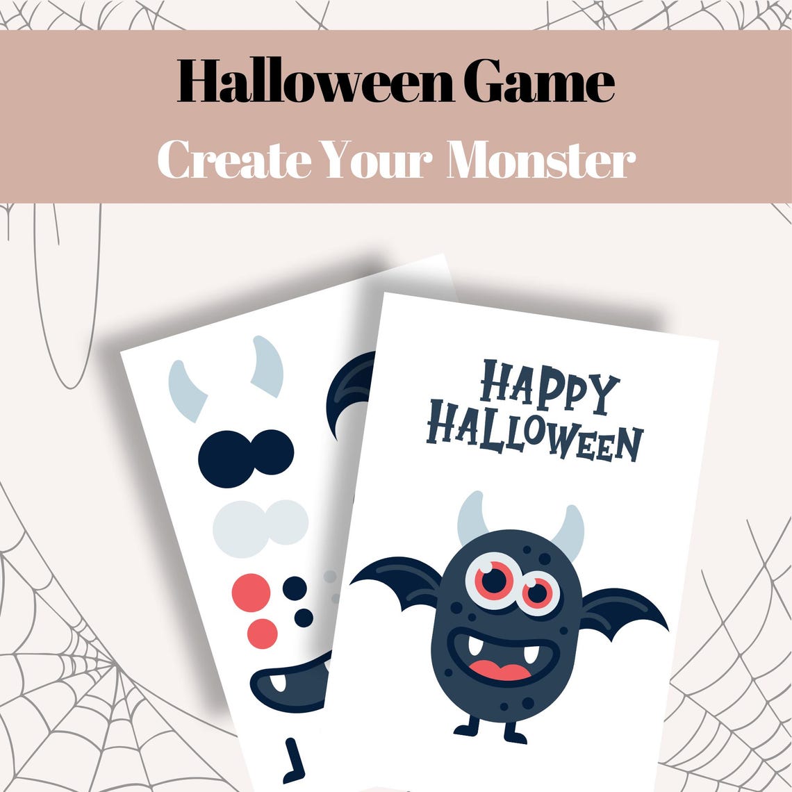 Halloween Craft, Halloween Activity, Cut and Paste Game, Printable ...