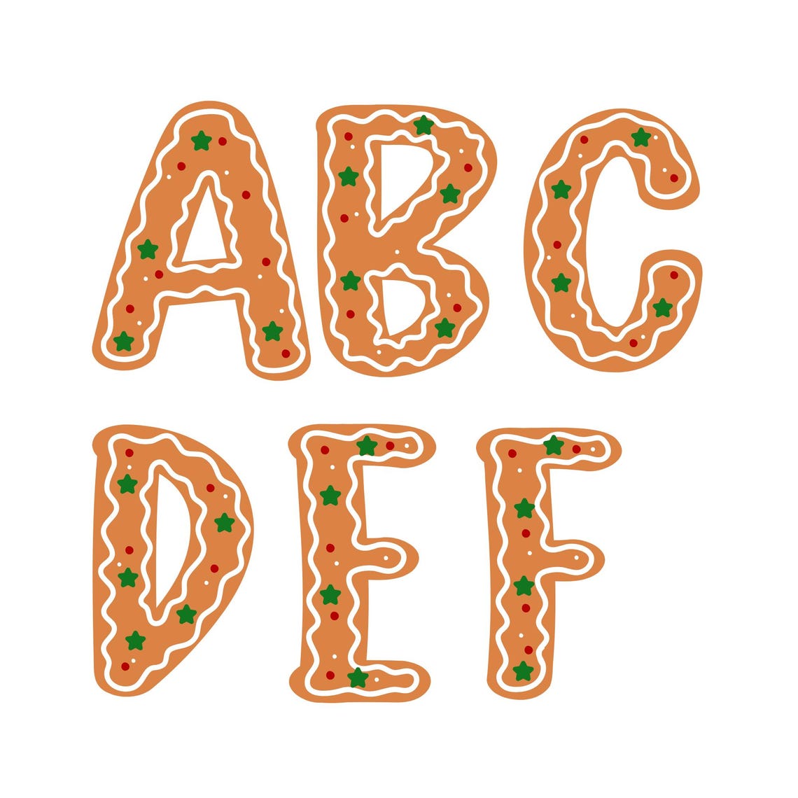 Christmas Alphabet PNG Christmas Letters Numbers Clipart Santa Alphabet ...