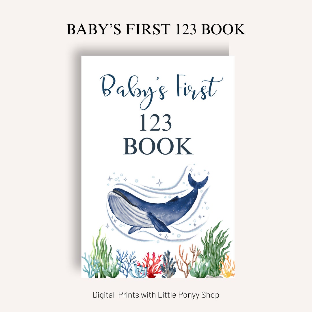 Baby's First 123 Book Baby Shower Game Numbers Coloring Book Digital ...