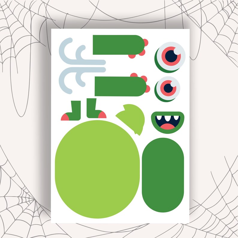 Printable Monster Craft Template | Halloween Activities | Color, Cut ...