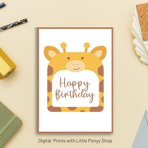 Digital Birthday Card Printable Birthday Card for Kids Birthday Cute ...