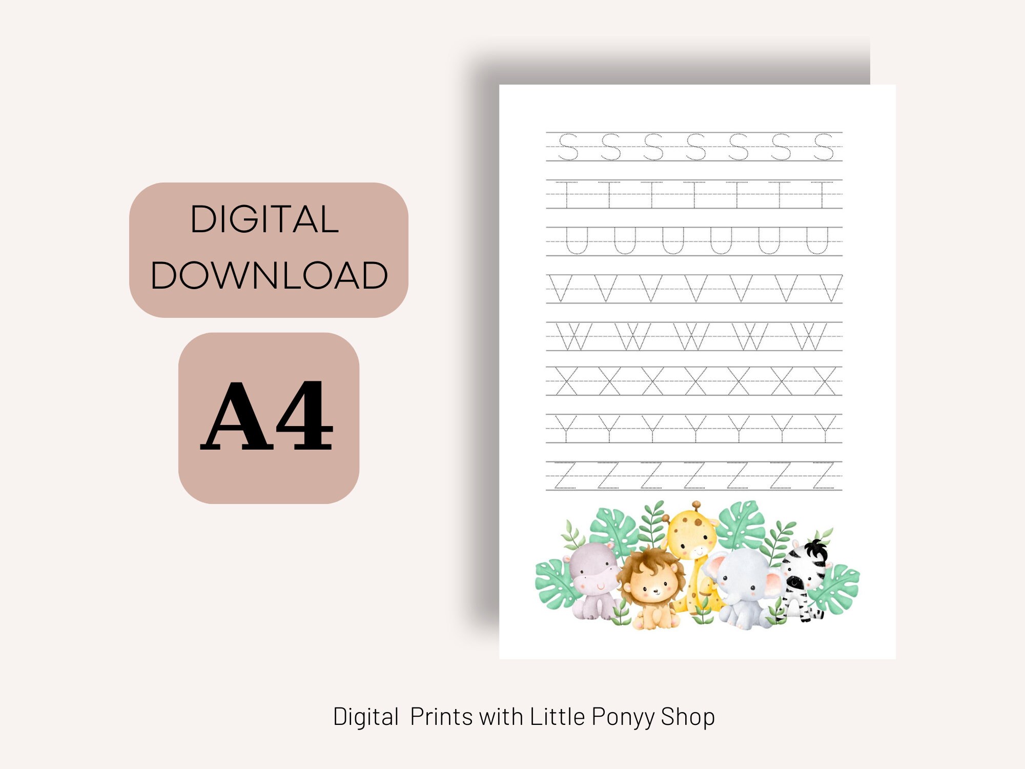 Alphabet & Number Tracing Sheet / ABC Tracing / Handwriting Practice ...