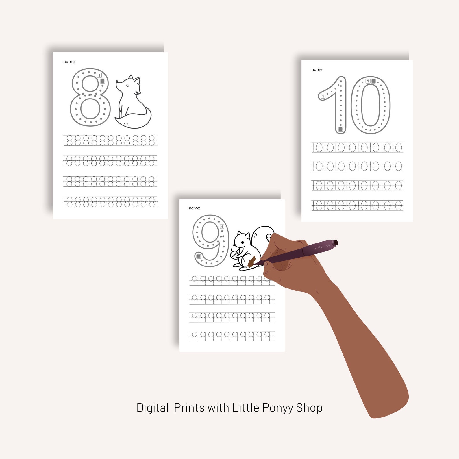 Printable Preschool Number Tracing Worksheets Number Writing Activities ...