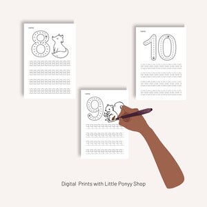 Printable Preschool Number Tracing Worksheets Number Writing Activities ...