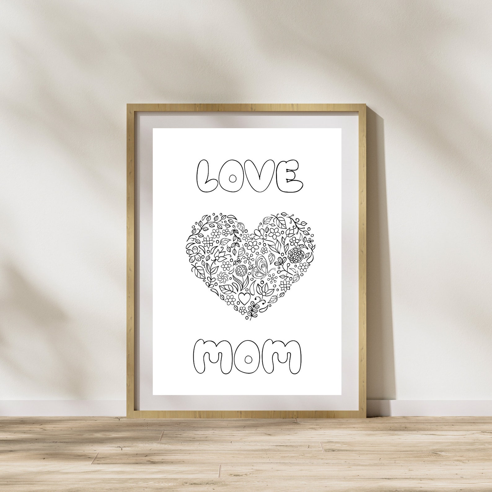 Mothers Day Printable Coloring Card, Color Your Own Mothers Day Card ...