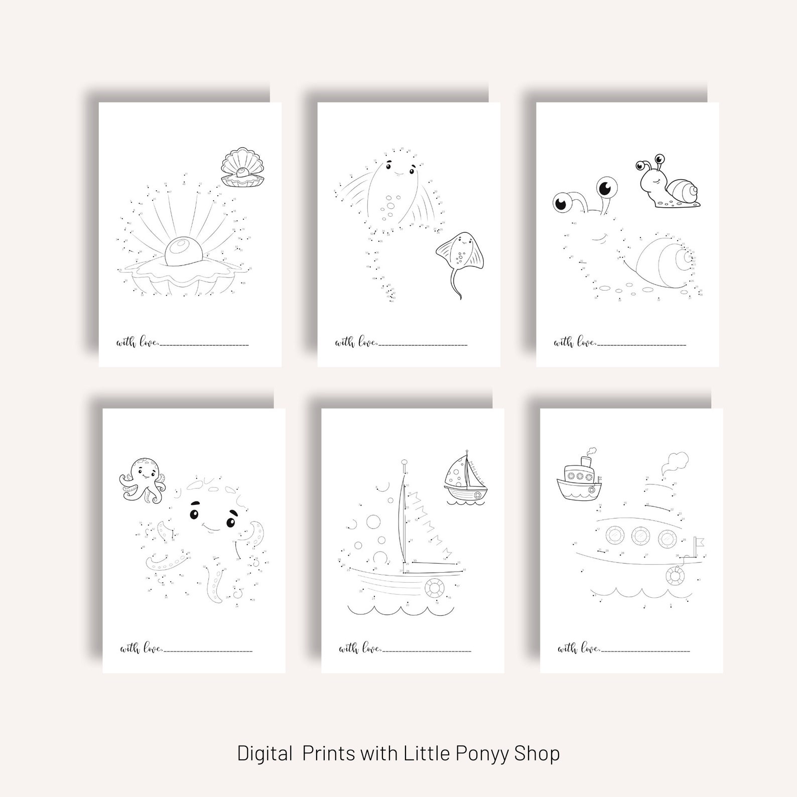 Dot to Dot Printable Book for Kids Learning Games Children Worksheet ...