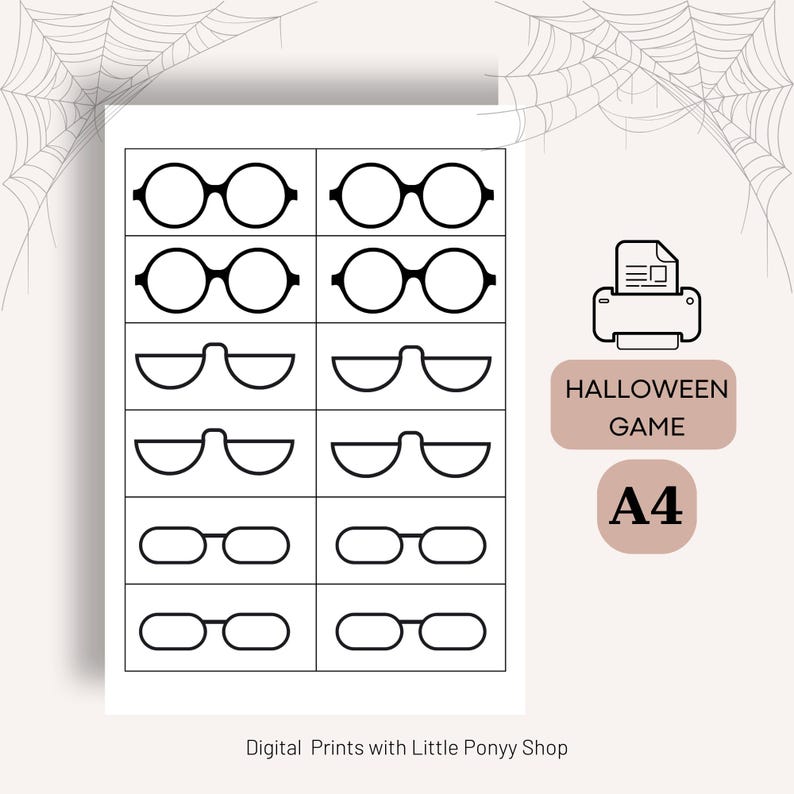 Halloween Game Printable, Halloween Game for Kids, Halloween Party Game ...